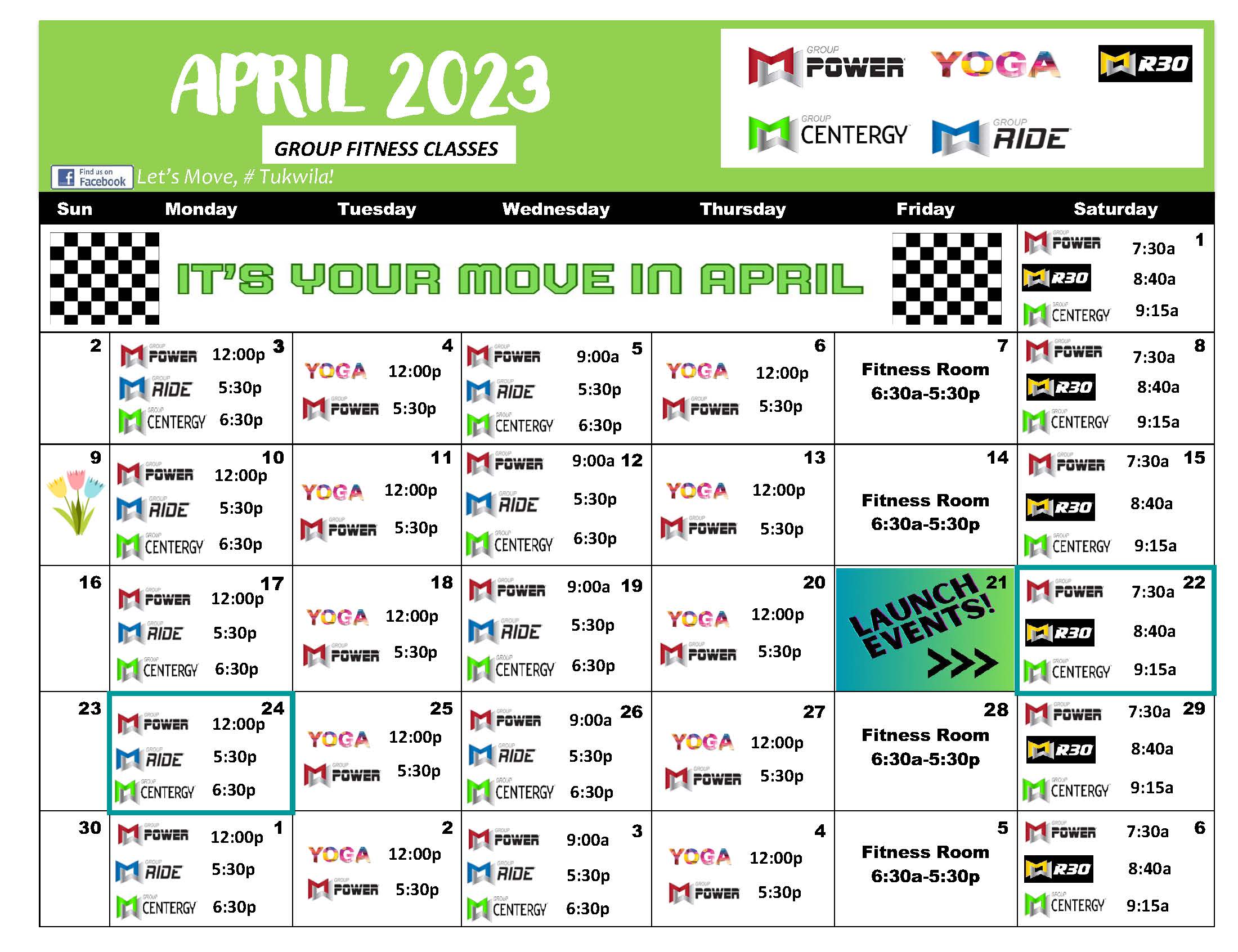 Spring into April with Tukwila Parks & Recreation!