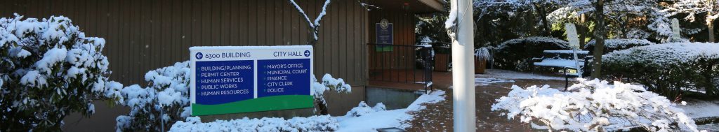 Banner-City Hall Snow - City of Tukwila