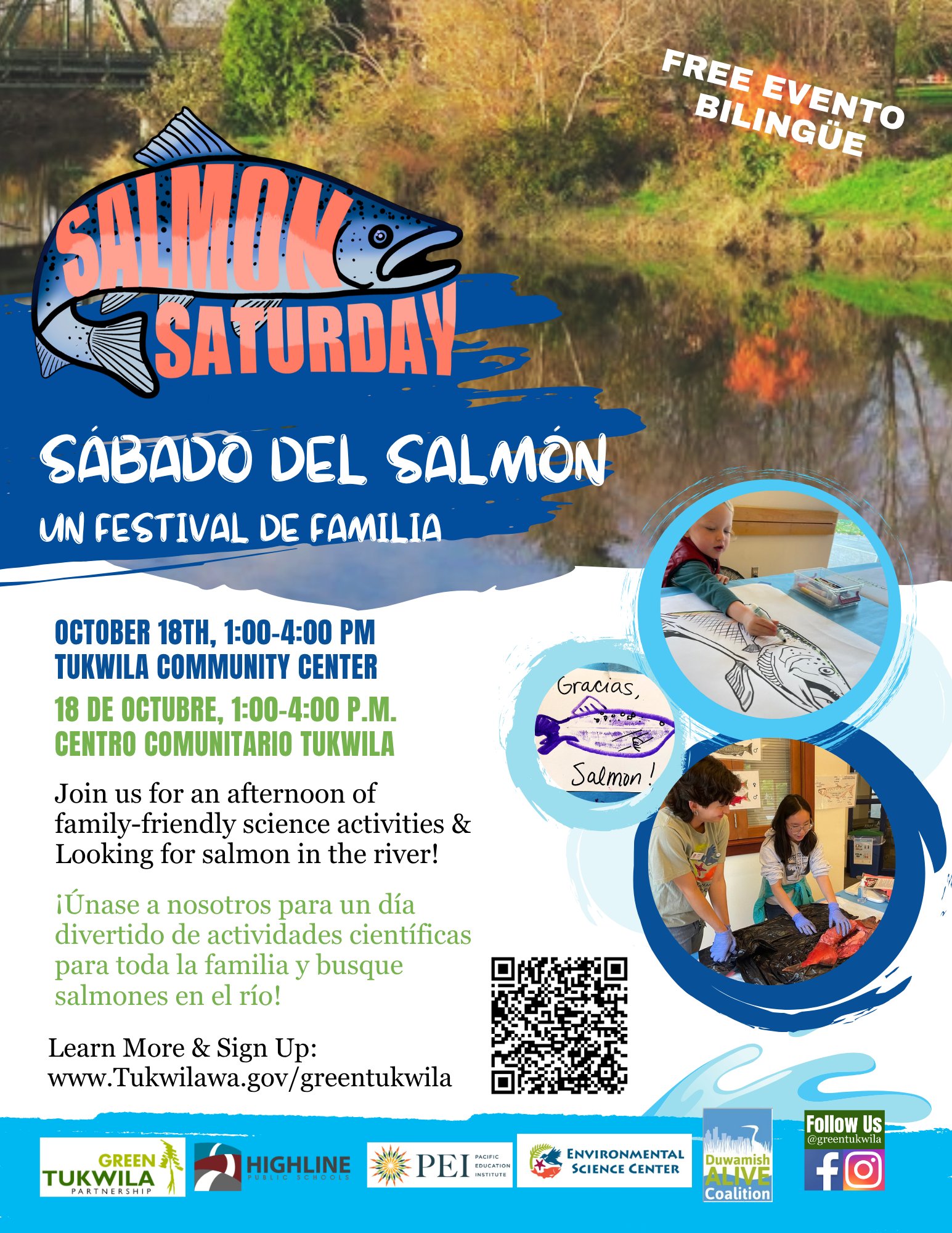 Salmon Saturday, Bilingual Family Festival - City of Tukwila