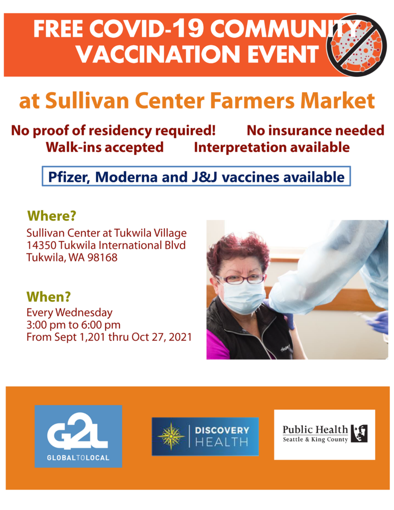 Weekly vaccine events at Sullivan Community Center from Sept. 1 to Oct ...